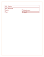 Address book template in Word and Pdf formats