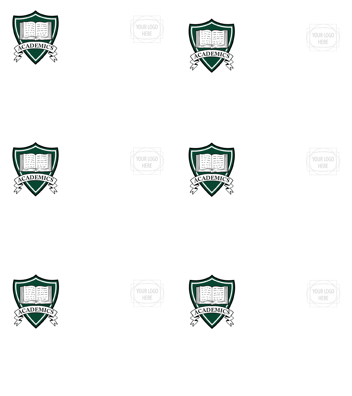 Tag design template for academic event in Word and Pdf formats