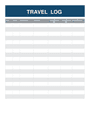 Travel log template in Word and Pdf formats