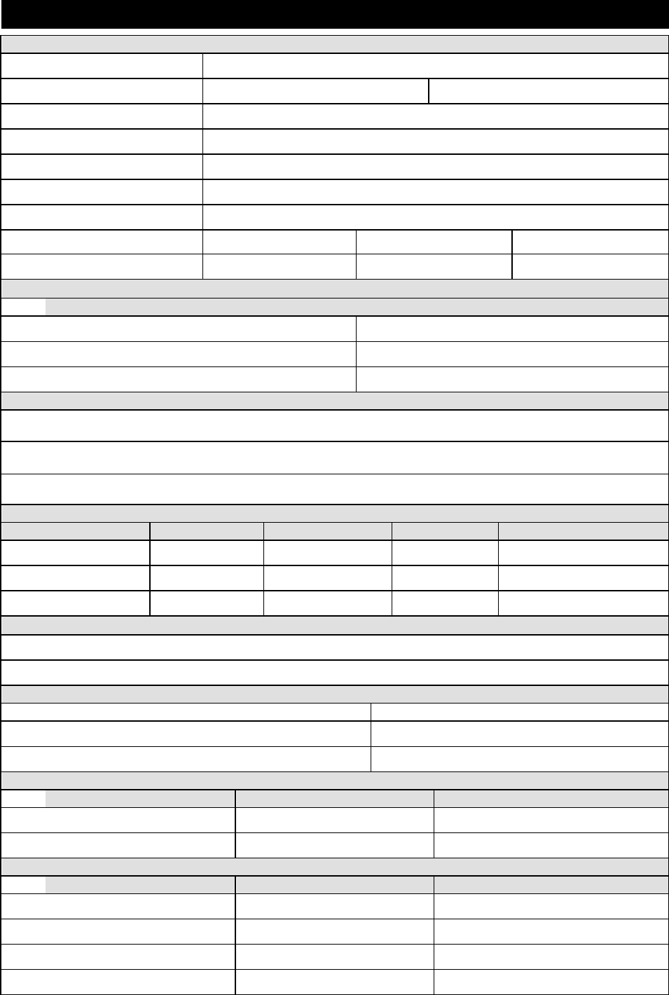 Application for credit form in Word and Pdf formats