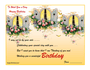 Birthday card template in Word and Pdf formats