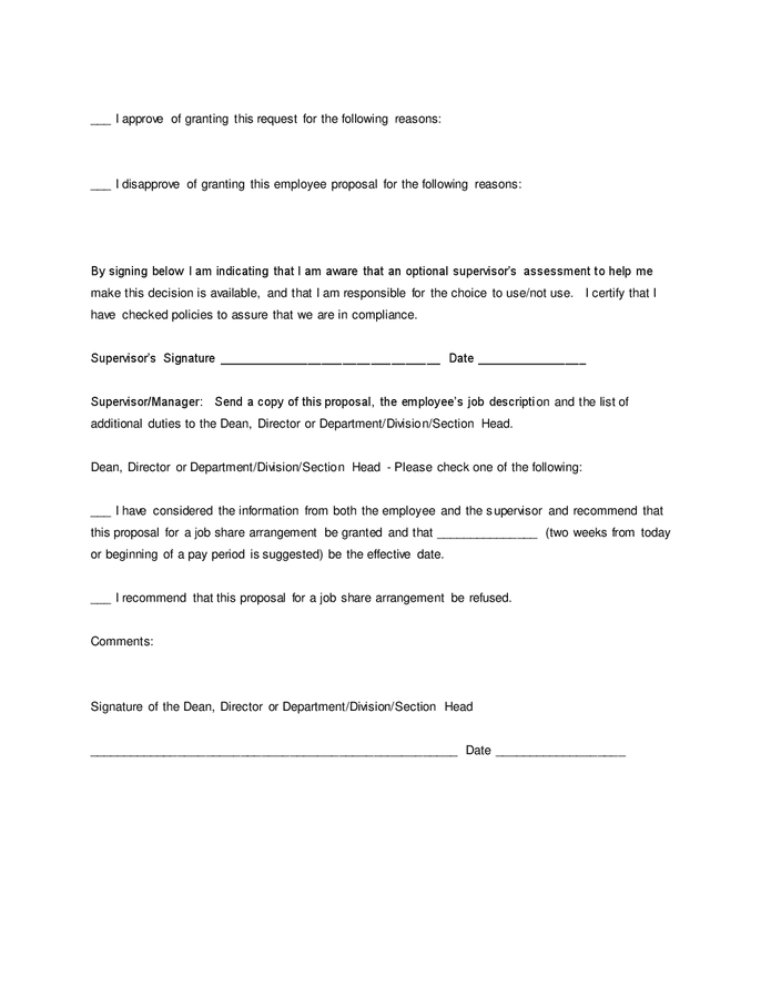 Part-time work proposal in Word and Pdf formats - page 6 of 8