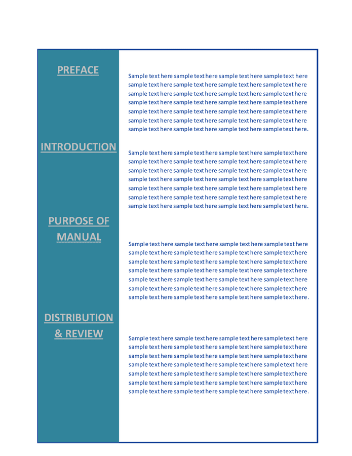 Simple technology manual template in Word and Pdf formats - page 2 of 4
