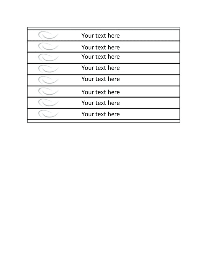 Printable Binder Spine Insert In Word And Pdf Formats