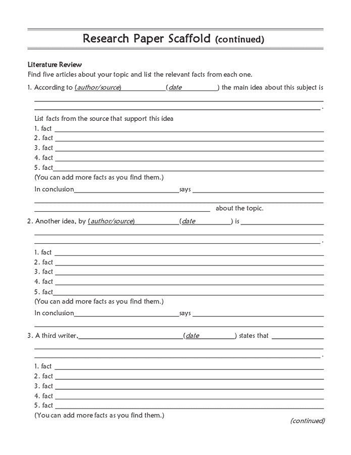 Research paper scaffold in Word and Pdf formats - page 2 of 6