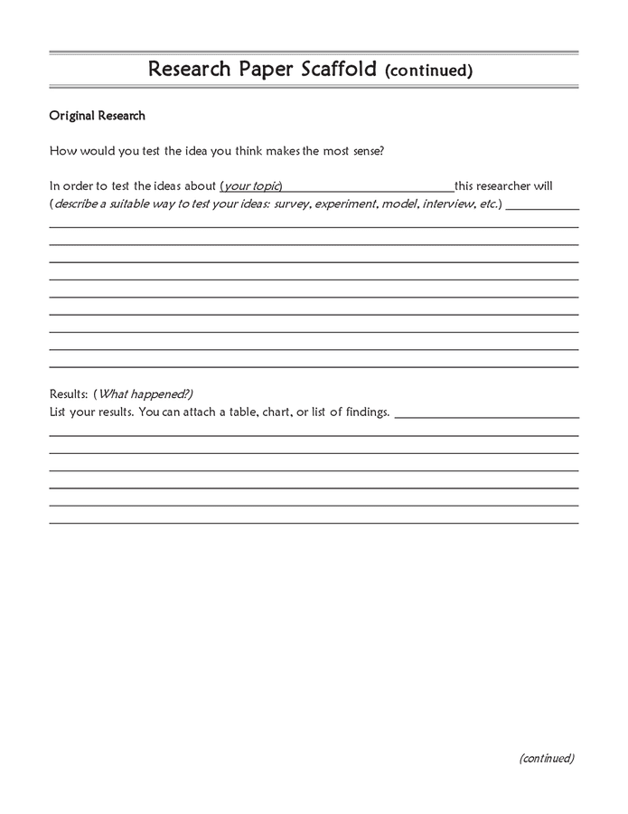Research paper scaffold in Word and Pdf formats - page 5 of 6