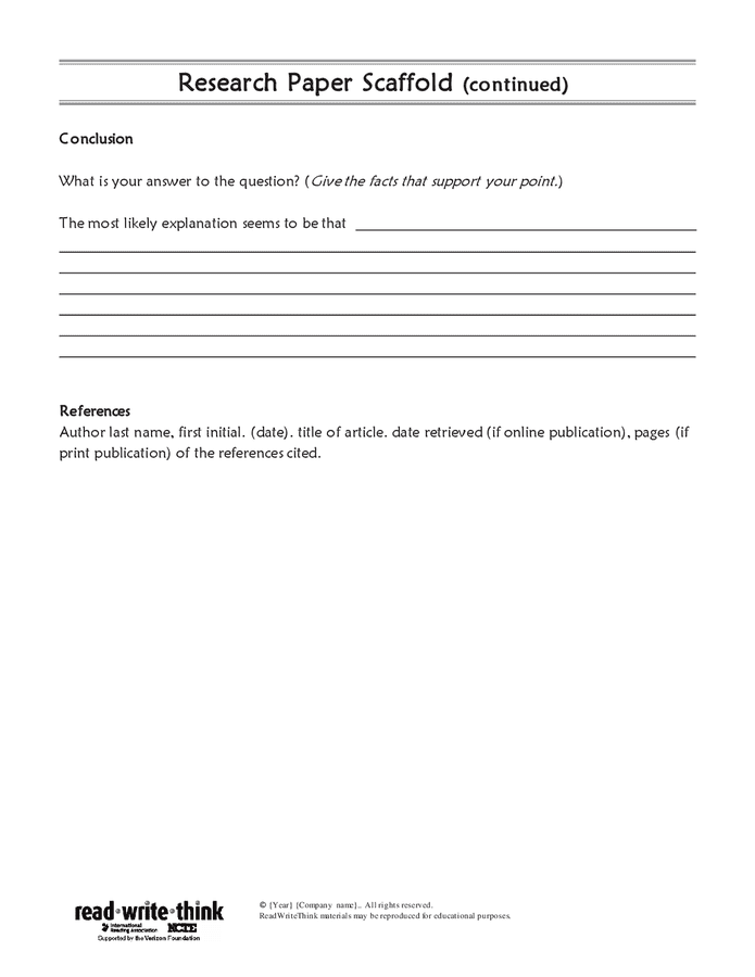 Research paper scaffold in Word and Pdf formats - page 6 of 6