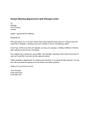 Sample meeting appointment with manager letter in Word and Pdf formats