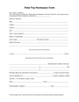 Field trip permission form in Word and Pdf formats