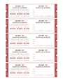 Raffle ticket template in Word and Pdf formats