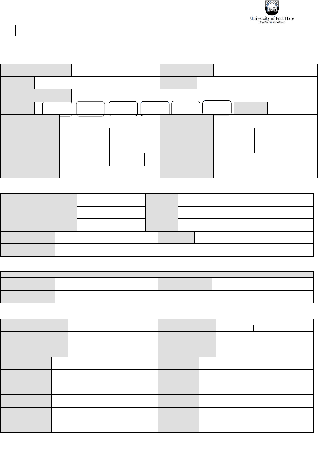 Employee information form in Word and Pdf formats