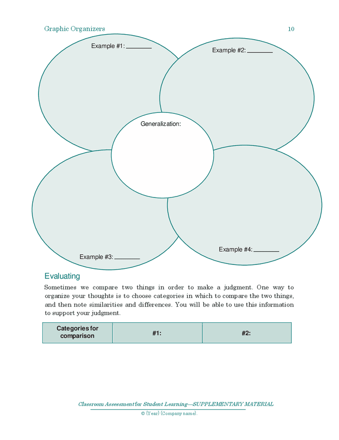 Graphic organizers templates in Word and Pdf formats - page 10 of 16