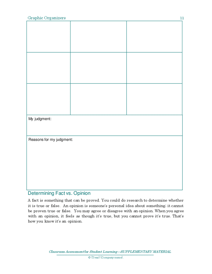 Graphic organizers templates in Word and Pdf formats - page 11 of 16