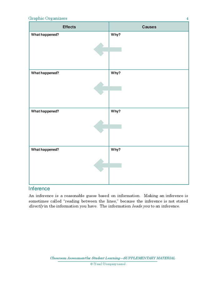 Graphic organizers templates in Word and Pdf formats - page 4 of 16