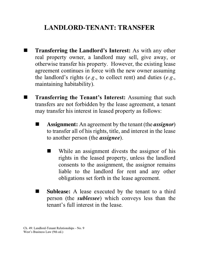 The lease agreement in Word and Pdf formats - page 9 of 10