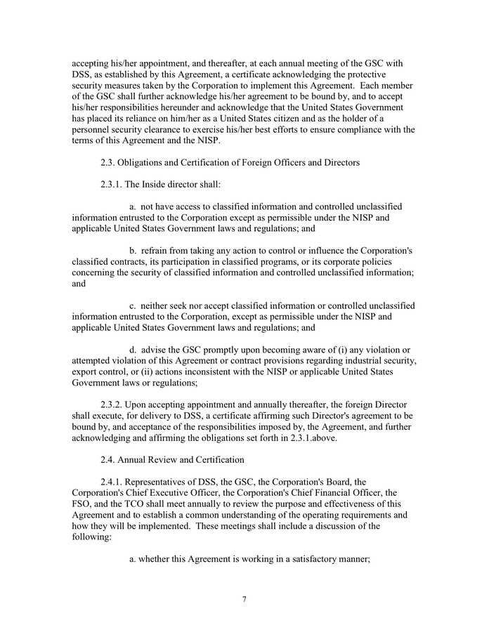 Security Control Agreement in Word and Pdf formats - page 7 of 22