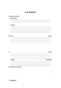 Lab report template in Word and Pdf formats