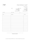 packing slip template