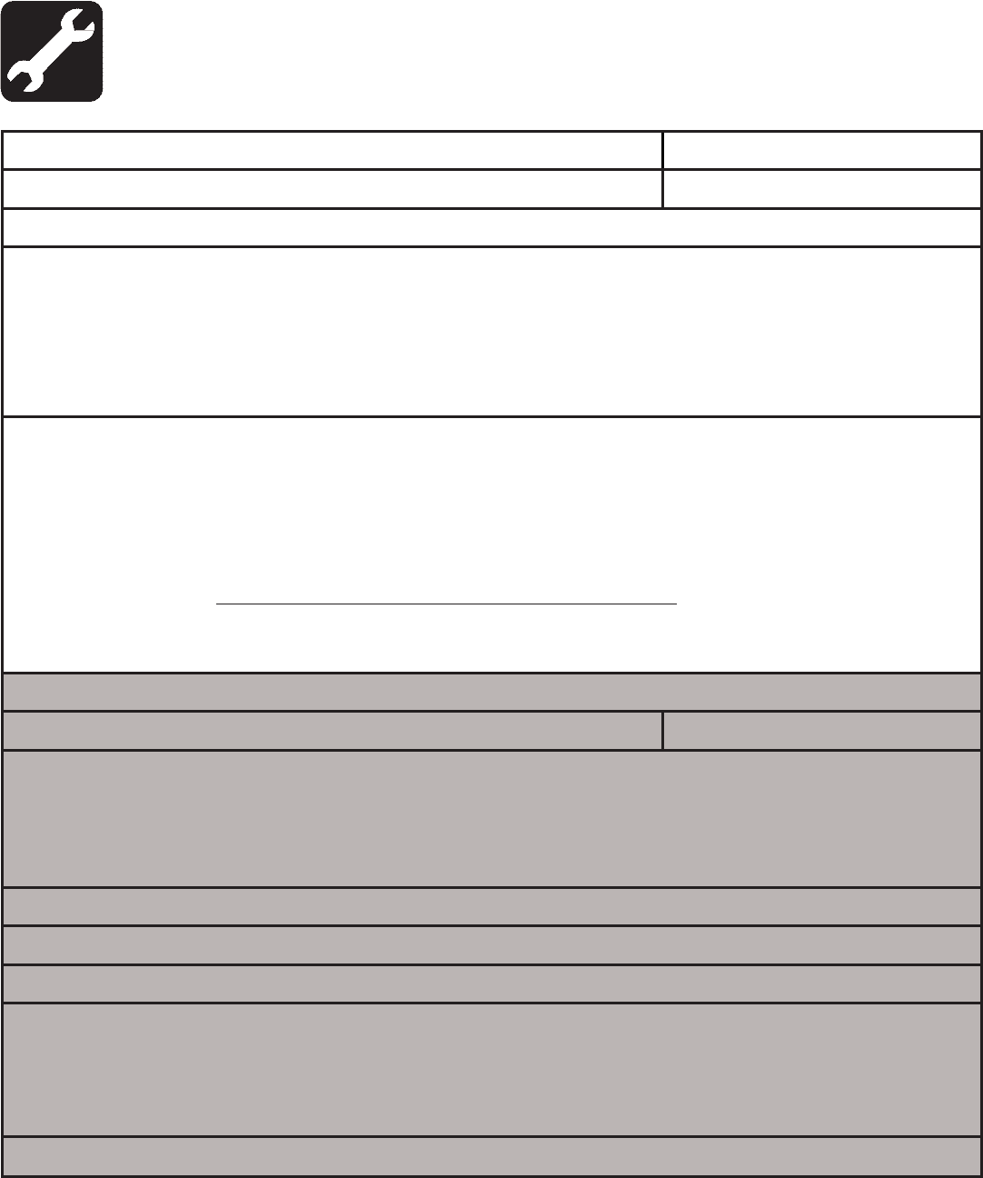 Maintenance request form in Word and Pdf formats