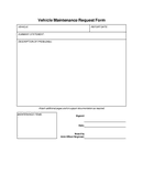 vehicle maintenance request form