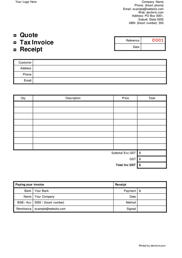 Price Quote Template - download free documents for PDF, Word and Excel