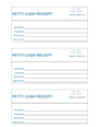 Petty cash receipt template in Word and Pdf formats
