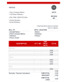 Construction invoice template in Word and Pdf formats