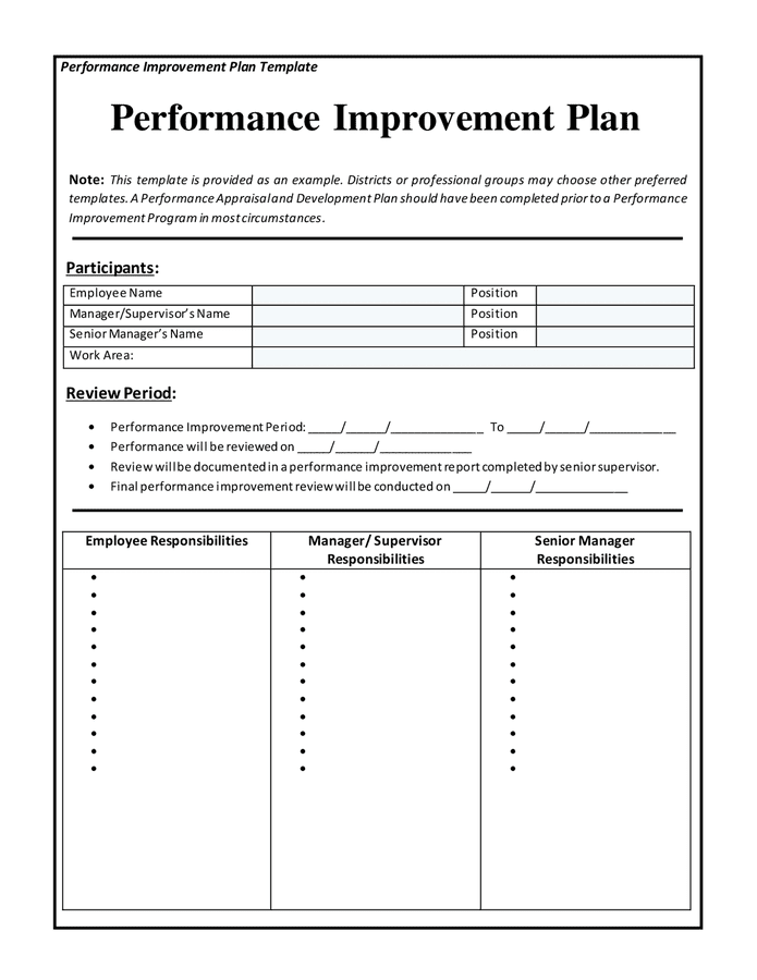 Performance Contract Template - download free documents for PDF, Word ...
