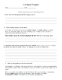 Lab report template in Word and Pdf formats