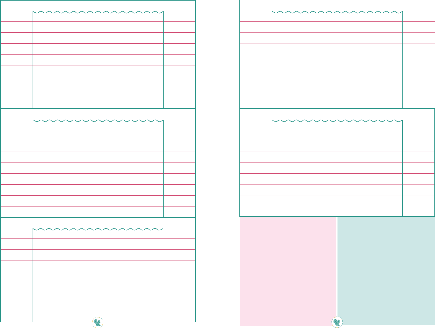 Printable homework planner in Word and Pdf formats Printable homework planner in Word and Pdf formats
