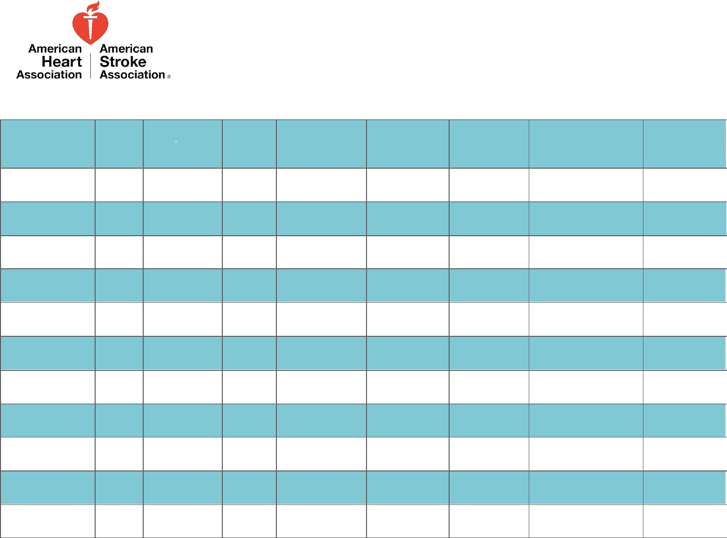 Medicine chart in Word and Pdf formats
