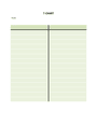 T-chart template in Word and Pdf formats