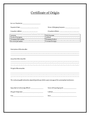 Certificate of origin template in Word and Pdf formats