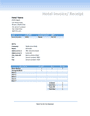 Hotel invoice receipt in Word and Pdf formats