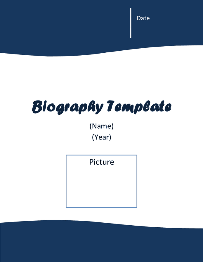 Biography Template - download free documents for PDF, Word and Excel