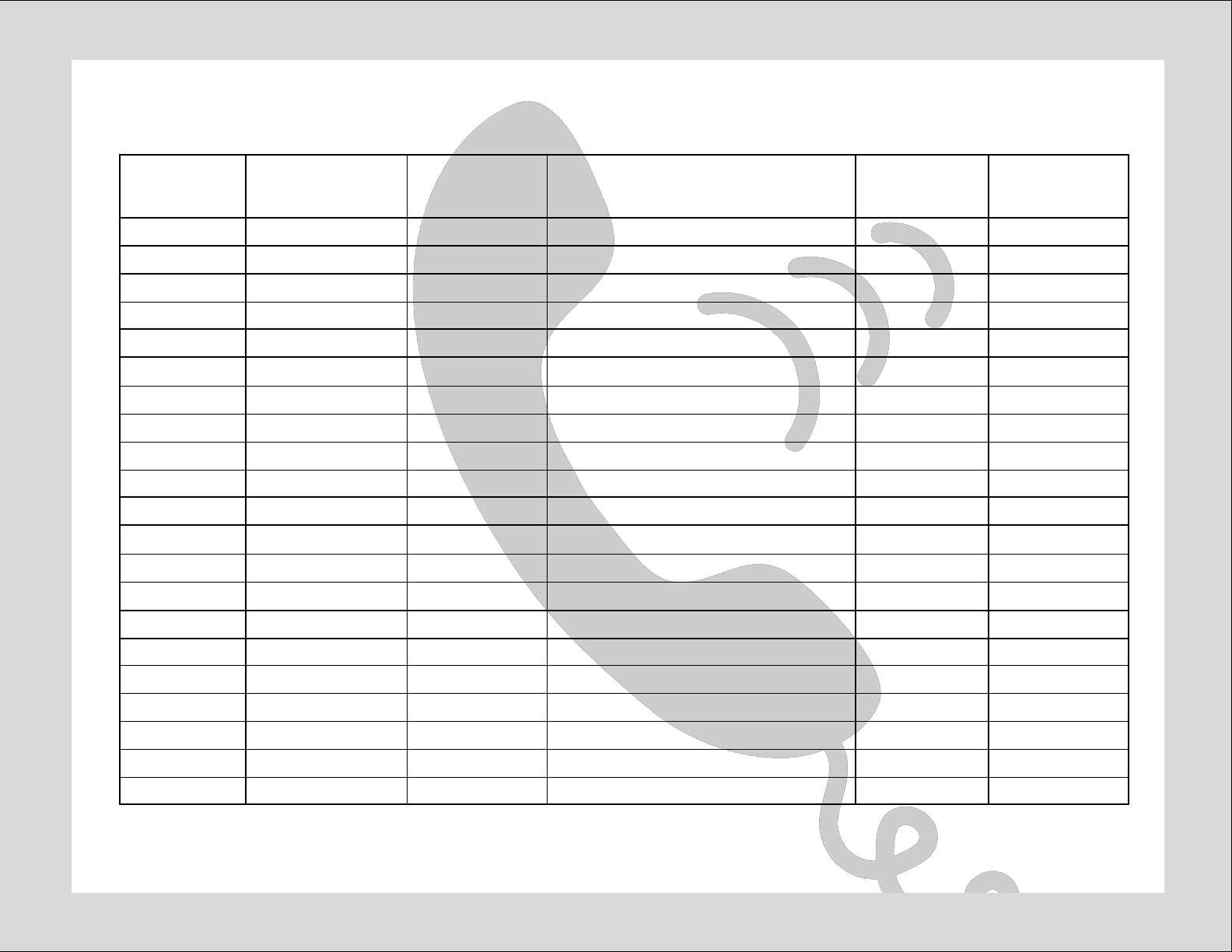 Phone call log in Word and Pdf formats