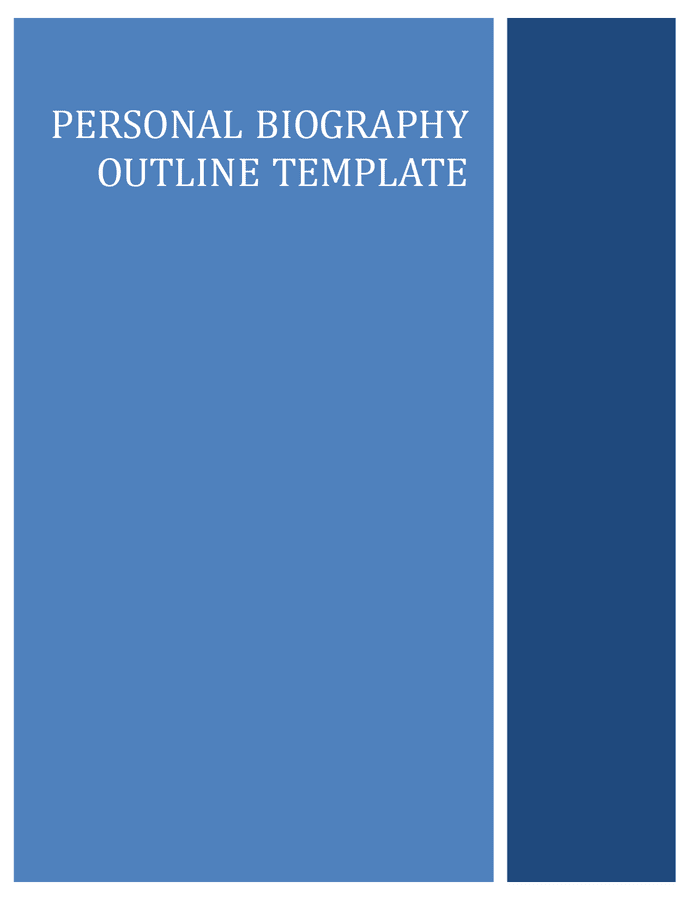 Biography Template - download free documents for PDF, Word and Excel