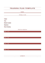 Training plan template in Word and Pdf formats