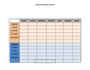 Restaurant employee schedule in Word and Pdf formats