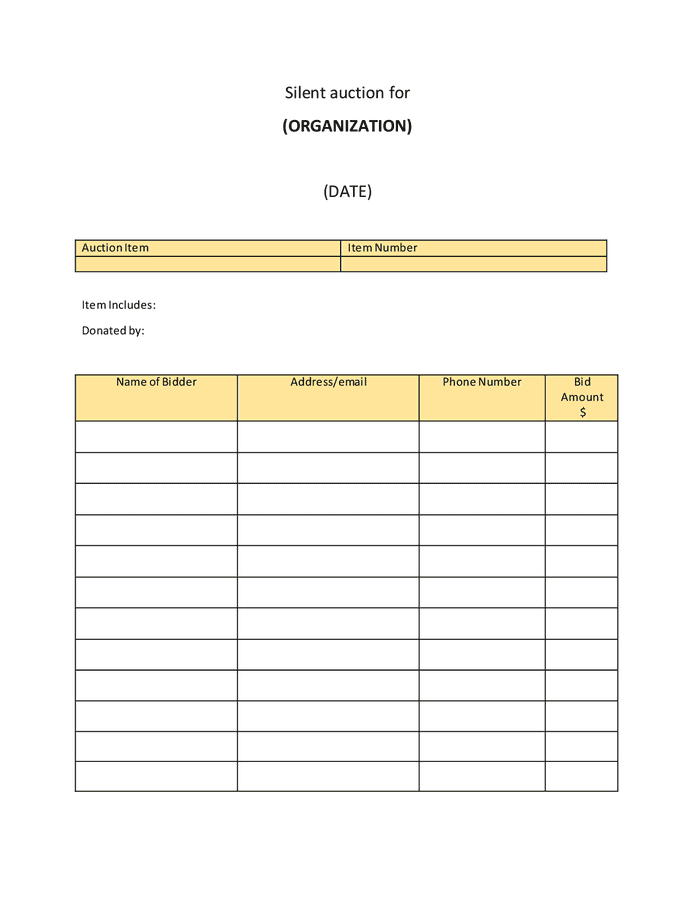 Bid Proposal Template - download free documents for PDF, Word and Excel