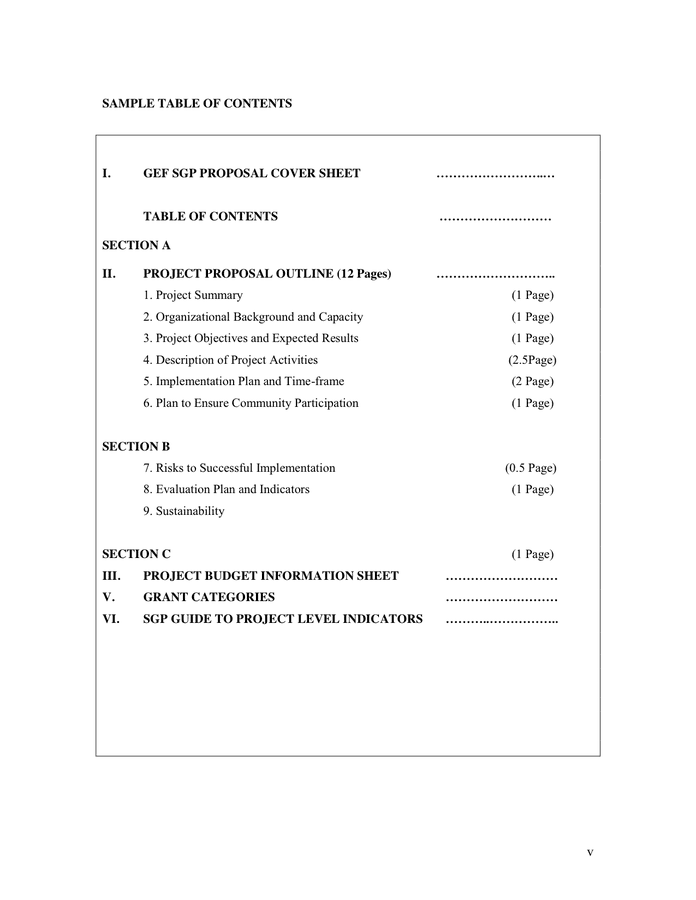 Project proposal guidelines in Word and Pdf formats - page 5 of 18