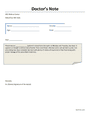 Fake doctor's note in Word and Pdf formats