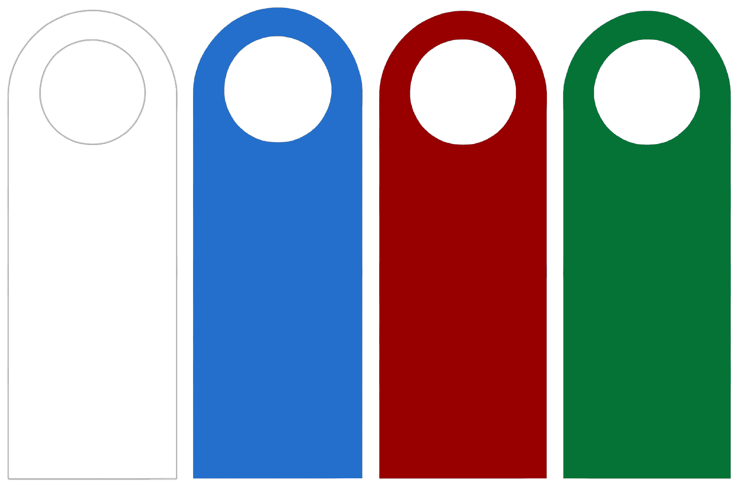 Door hanger template in Word and Pdf formats