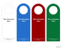 Door hanger template in Word and Pdf formats