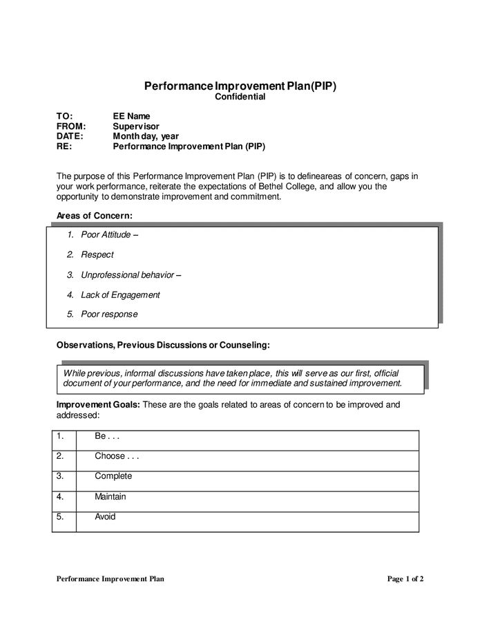 Performance Contract Template - download free documents for PDF, Word ...