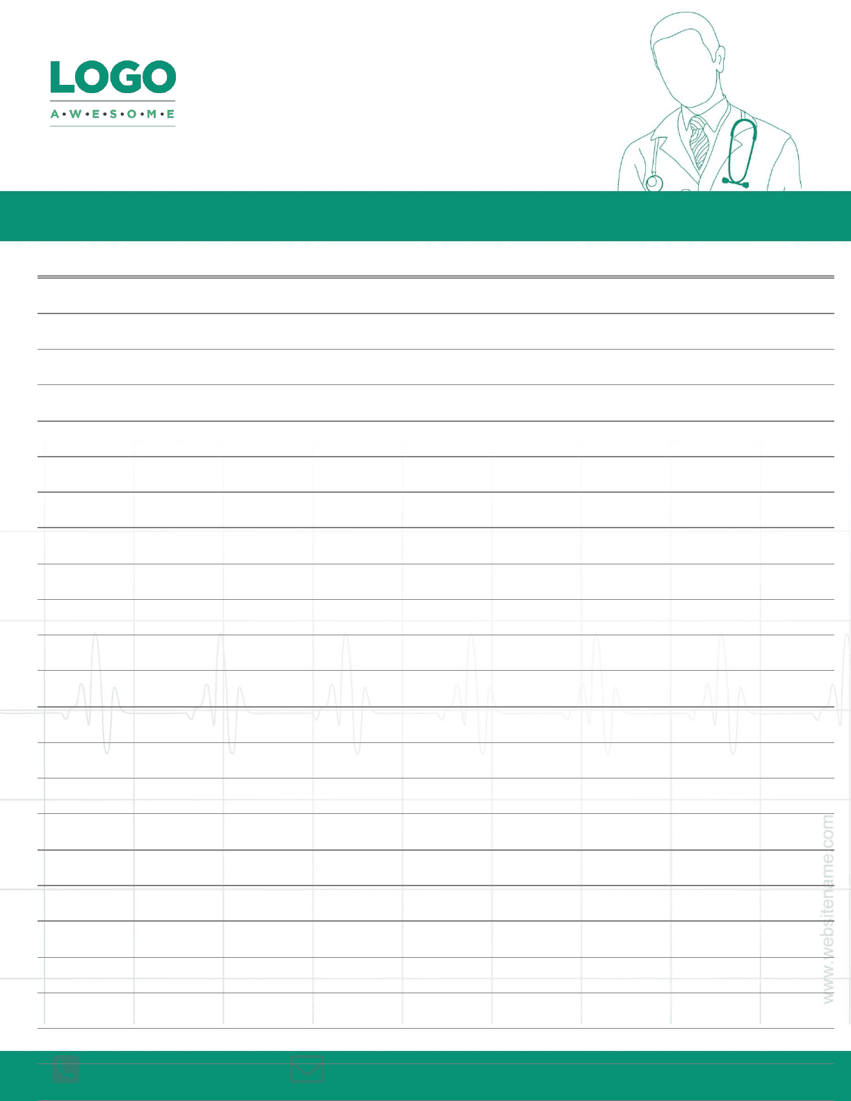 Nursing note sample in Word and Pdf formats