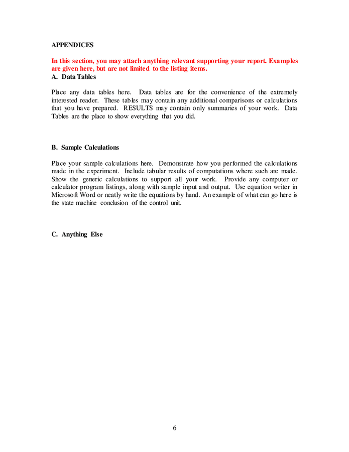 Lab report template in Word and Pdf formats - page 7 of 7