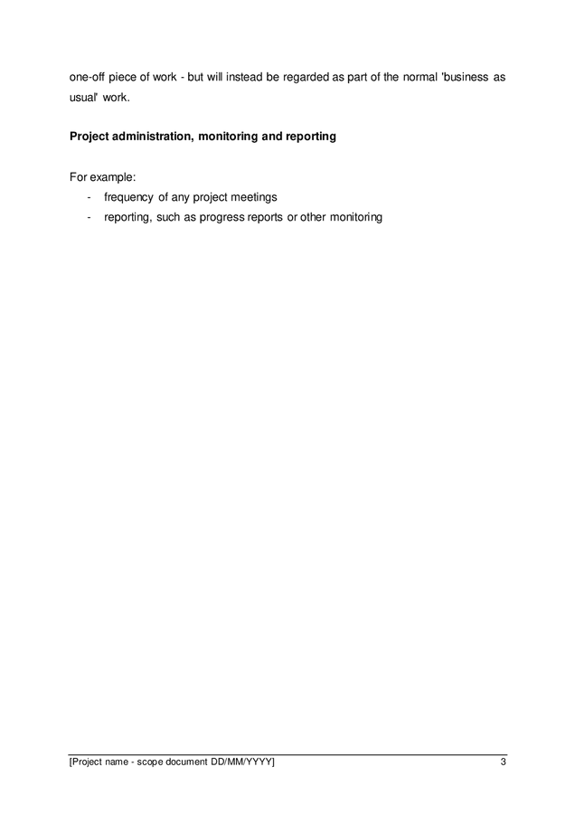 Scope of project document in Word and Pdf formats - page 3 of 3