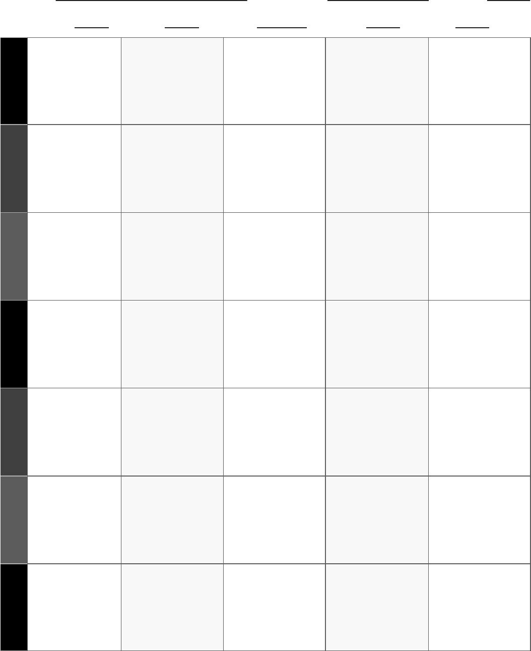 Weekly homework planner in Word and Pdf formats