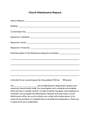 Church maintenance request form in Word and Pdf formats